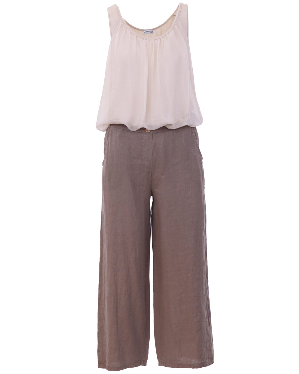 Silk Blend Sleeveless Top Cadenza Italy